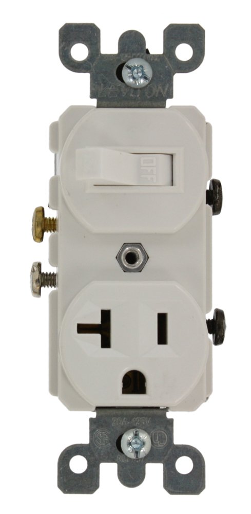 Leviton 5335 20 Amp, 120 Volt, Duplex Style Combination Single Pole ...