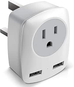 Amazon.com: UK Travel Adapter, US to UK/Ireland/Hong Kong Plug Adapter ...
