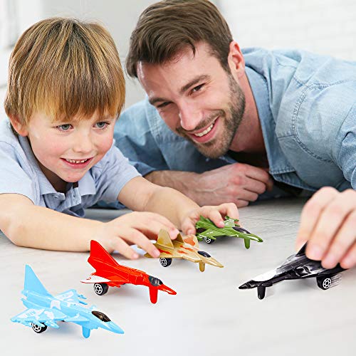 Srenta Assorted Color & Styles 9 Piece Die Cast Air Force Jet Play Set ...