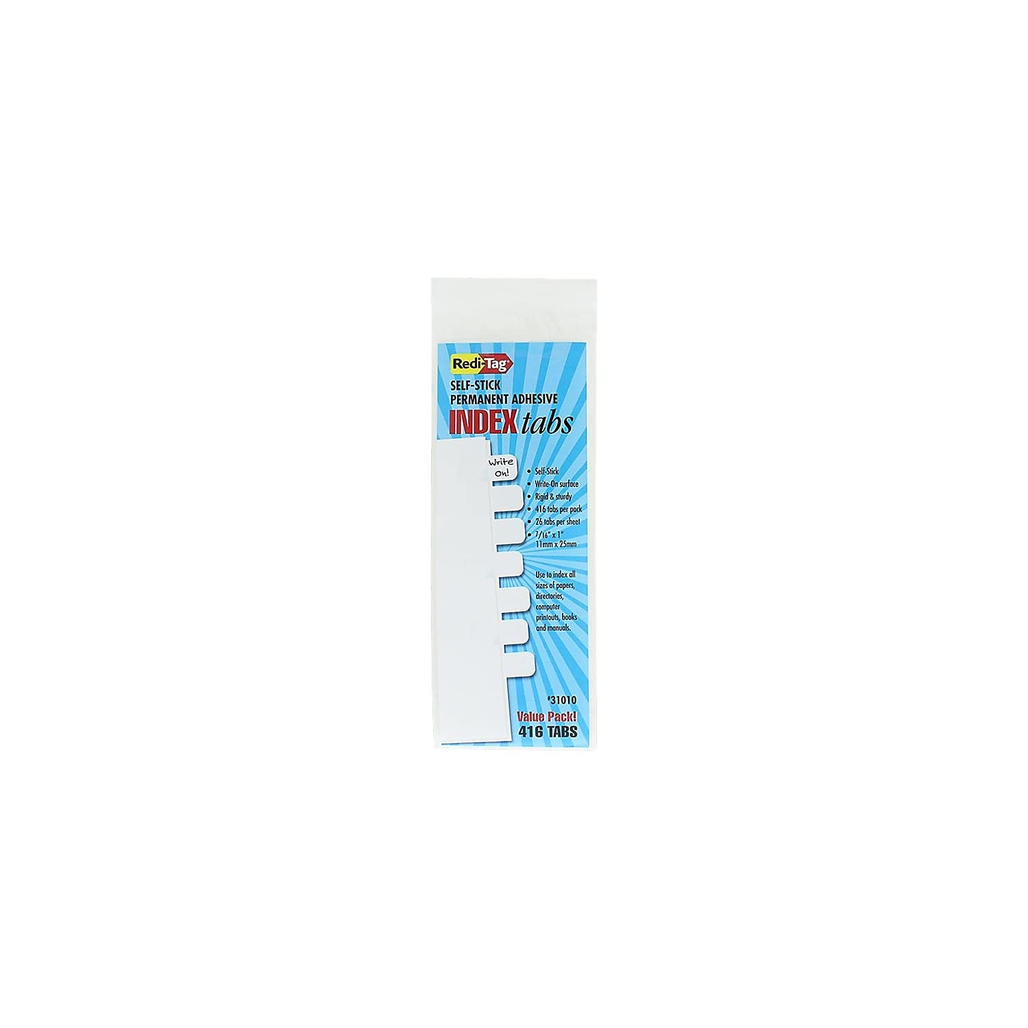 Mua Redi-Tag, RTG31010, Permanent Stick Write-On Index Tabs, 416 / Pack ...