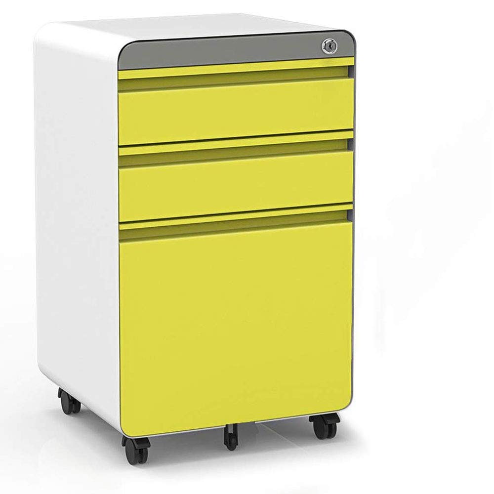 Dripex Fully Assembled 3 Drawer Mobile File Cabinet For A4 File Dripex Fully Assembled 3 Drawer Mobile File Cabinet For A4 File