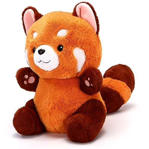 Riuhot Big Red Panda Plush Toy Red Panda Stuffed Animal Panda Plushie ...