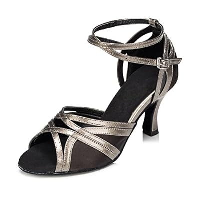 Amazon.com | Misu Women's Peep toe Sandals Latin Salsa Tango Practice ...