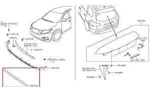 Amazon.com: Genuine Nissan Parts - Moulding-Front Bumper, Lower (62076 ...