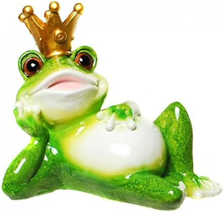 Frosch König liegend Figur Gartenfigur Frosch: Amazon.de: Garten
