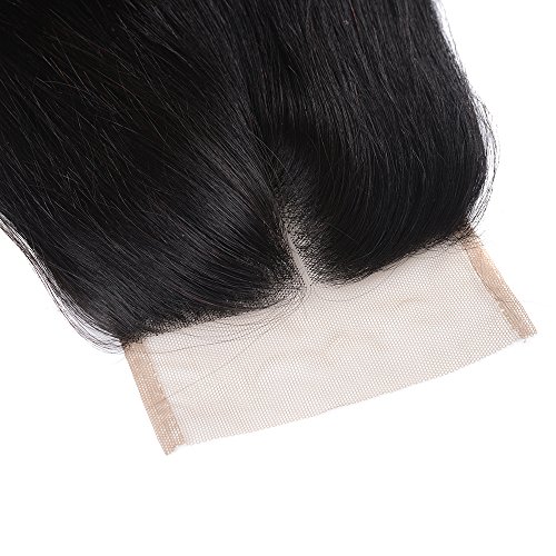 Brazilian Virgin Human Hair Closure Straight 4x4 Lace Closure Middle ...