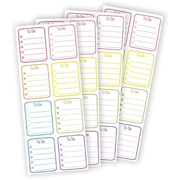 Amazon.com: Monthly Planner Stickers Rainbow To Do Checklist Stickers ...