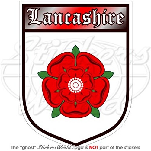 RED ROSE of LANCASHIRE Shield Lancaster England UK 100mm (4") Vinyl ...