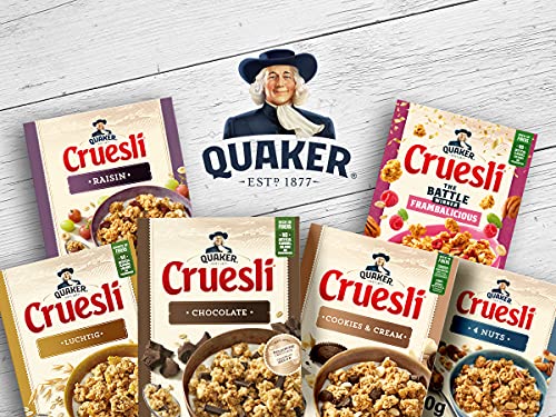 Quaker Cruesli Chocolade, Doos 4 stuks x 900 g - Dagvandesmaakmakers