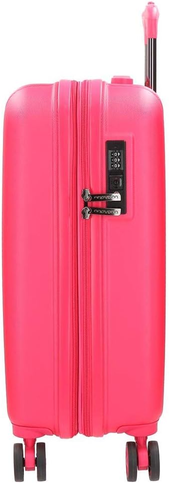 Movom Wood Pink Luggage Set 55/70 cm Rigid ABS TSA Lock 119 Litre 4 ...