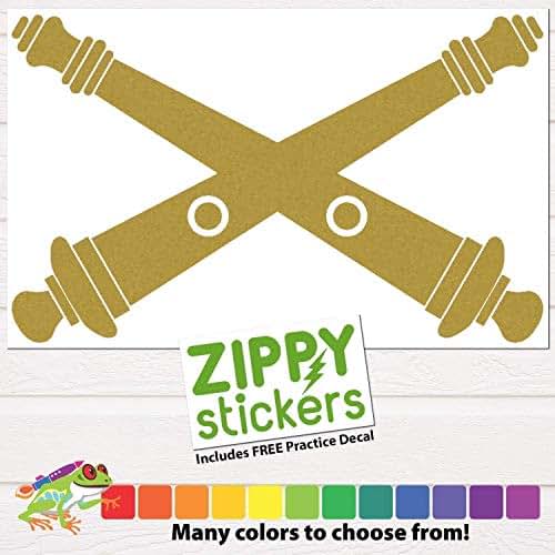 Amazon.com: Custom Field Artillery Crossed Cannons Vinyl Decal Sticker, Military Crossed Cannons ...
