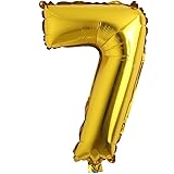 Amazon.com: 16" inch Single Gold Alphabet Letter Number Balloons ...