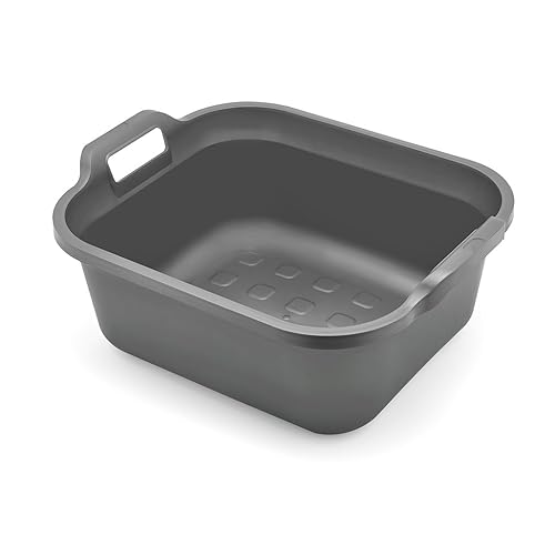 Addis Plastic Butler Large Rectangular Bowl, Metallic Silver, 12.5 ...