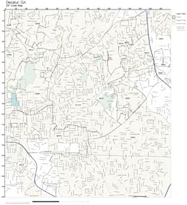 ZIP Code Wall Map of Decatur, GA ZIP Code Map Not Laminated : Amazon.ca ...