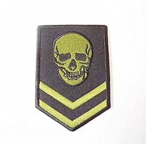 Amazon.com: Green Skull Military Skeleton Brigade Biker Iron On Patch ...