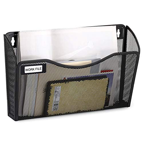 Samstar 6 Pack Mesh Wall Mounted File Holder Metal Wall File Pocket ...