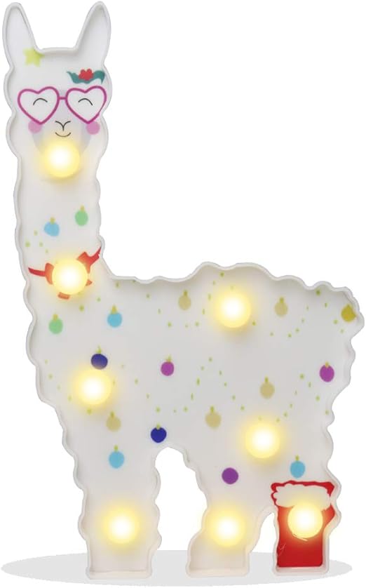 Vimlits LED Painted Llama Night Light, Llama Marquee Signs, Light Up ...