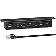Amazon.com: Under Desk Power Strip with PD 20W USB C, QBA 8-in-1 Desk ...