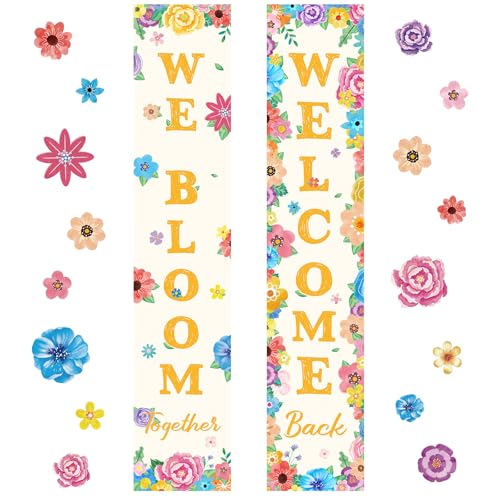Pasimy 50 Pcs Welcome Banner for Classroom 2 Wildflowers Poster 48 Wild ...