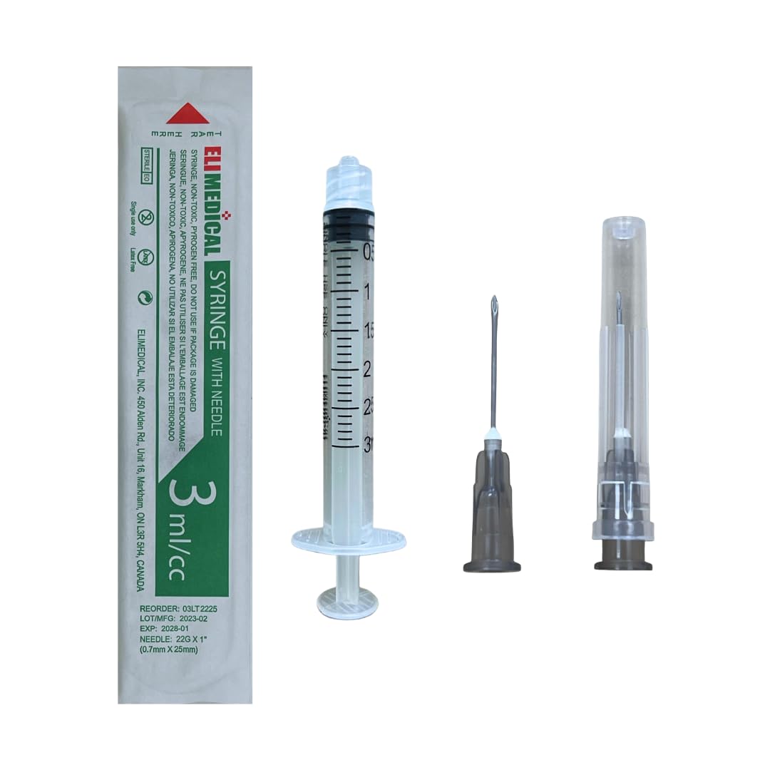 Mua 3cc 22G x 1" Elimedical Veterinary Syringe with Needle, Luer Lock, 100pcs/box 03LT2225 trên ...