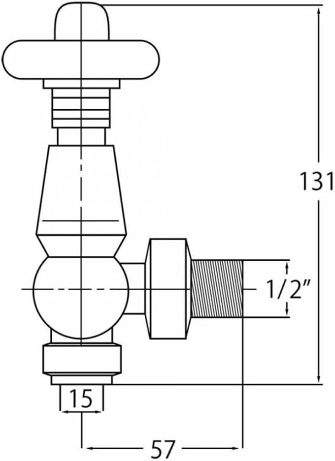 Home Standard® Chelsea Traditional Antique Brass Angled Central Heating ...
