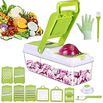 Amazon.com: Veggie Chopper Vegetable Slicer, Stainless steel Onion ...