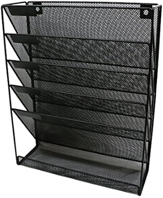 Office Supplies Black Wall Mounted File Organizer Mesh Hanging/Lateral ...
