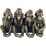 Four Monkeys Statue Do No Evil Say No Evil Hear No Evil See No Evil ...