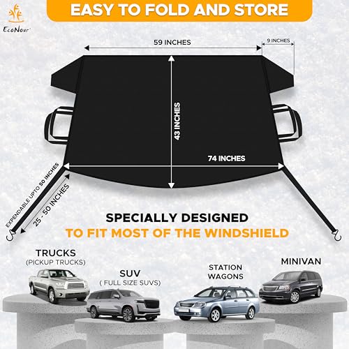Winter Car Cover Car Snow Brush Car Windshield Snow Cover - Winter ...
