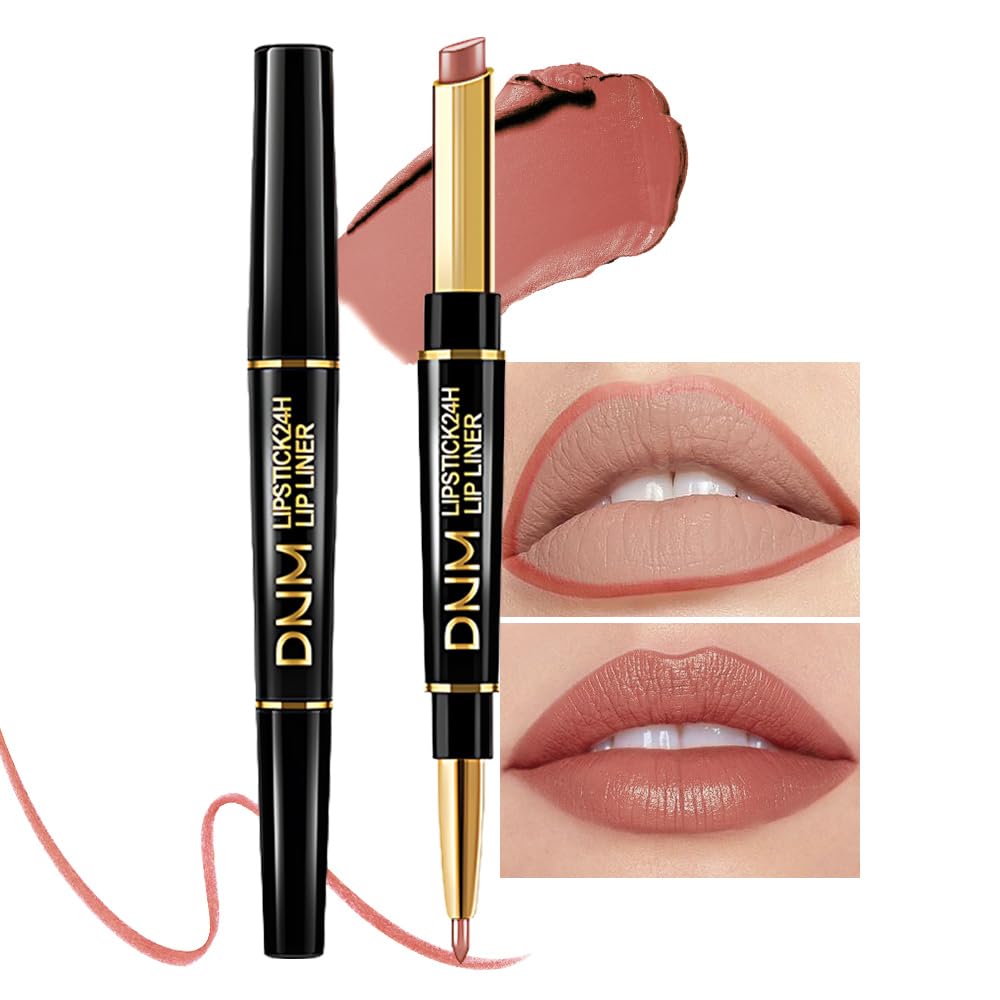evpct 1Pcs Fairest Nude Velvet Matte Lip Liner and Lipstick Combo Set ...