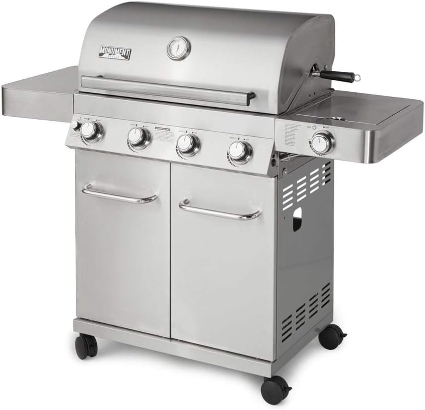Review Monument Grills 17842 Stainless Steel 4 Burner Propane Gas Grill with Rotisserie – Grills ...