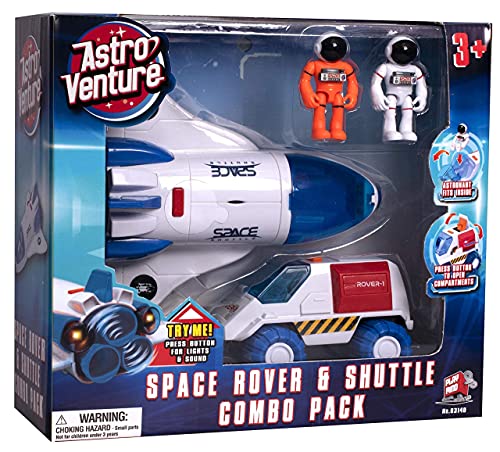 ASTRO VENTURE Space Playset - Toy Space Shuttle & Space Rover with ...