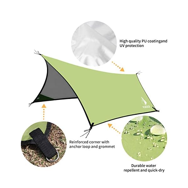 YUEDGE Portable Lightweight Waterproof Rain Tarp Tent Tarp Shelter ...
