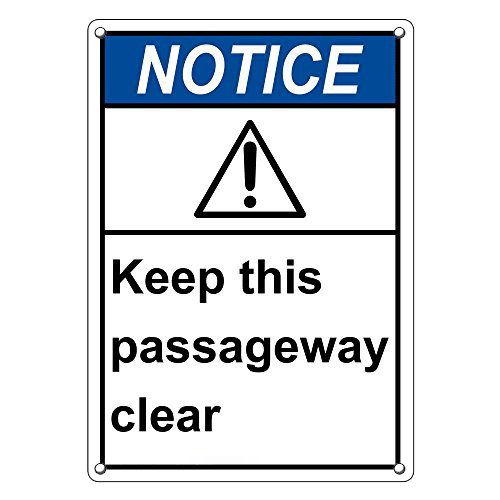 Amazon.com: Weatherproof Plastic Vertical ANSI Notice Keep This ...