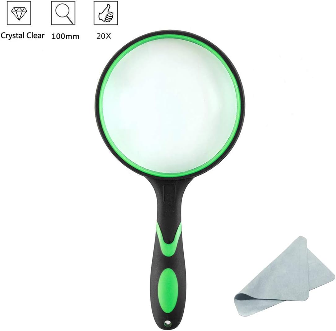 Amazon.com: 20X Shatterproof Magnifying Glass Handheld Reading ...