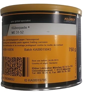Kluberpaste ME 31-52 Lubricating and assembly paste 750 grams: Amazon ...