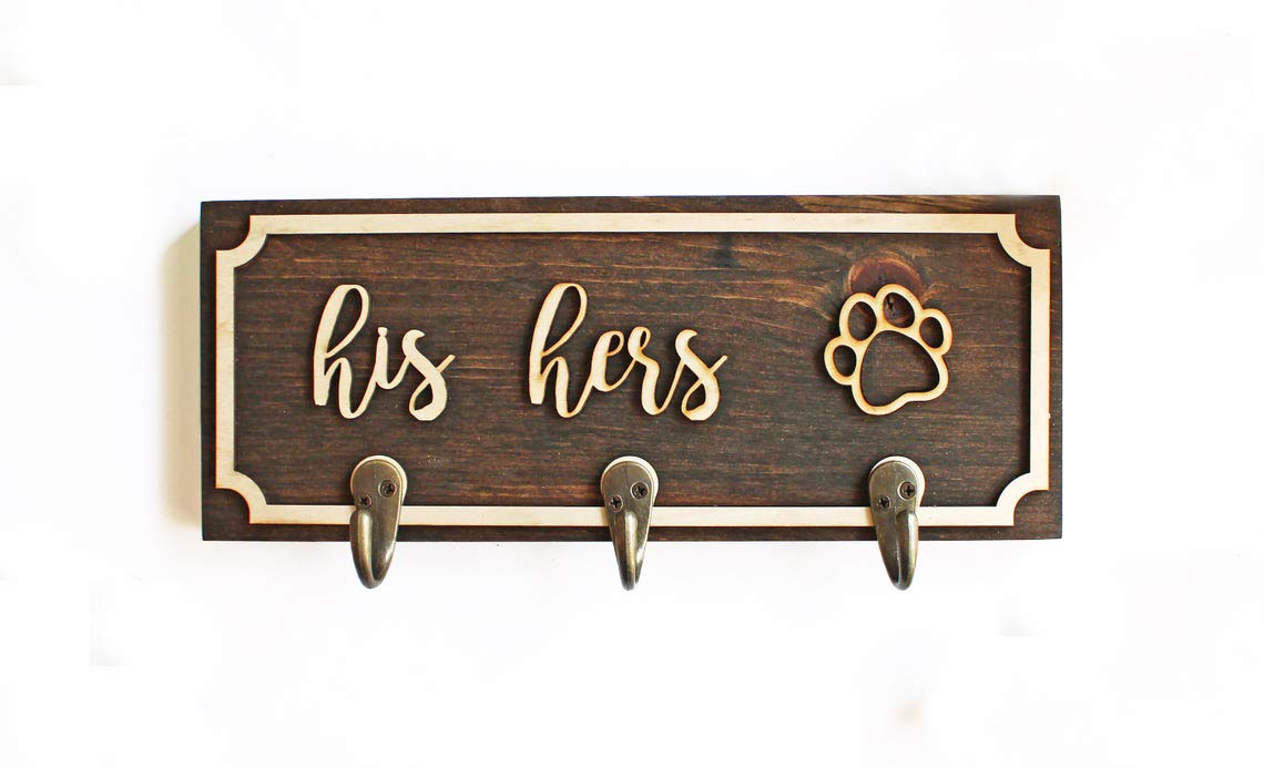 Amazon.com: Handmade Wood Leash and Key Holder - Custom Personalized ...