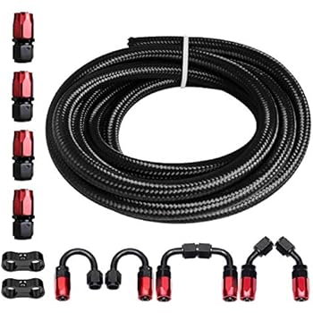 Amazon.com: -6 AN AN-6 Push Lock Fuel Line Hose Blue 20ft & Push On Loc ...