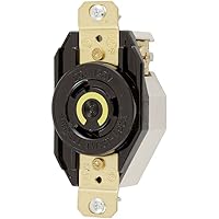 Hubbell HBL2310 Twist-Lock Flush Receptacle, 2P, 3W, NEMA L5-20R, 125V ...