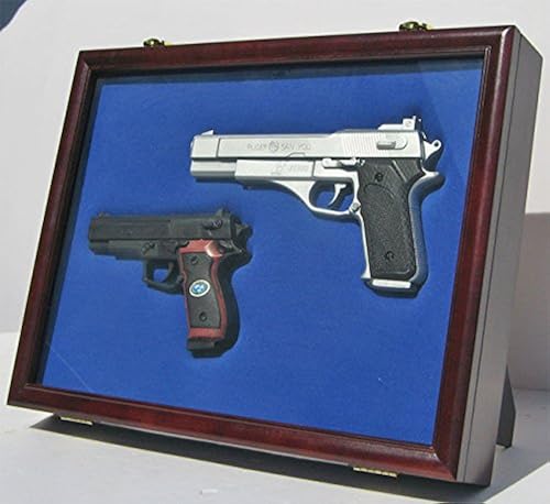 Pistol Hand Gun Display Shadow Box Case Cabinet with Lockable Door in ...