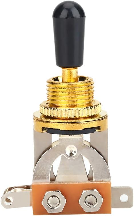 Guitar 3 Way Toggle Switch, Metal Pickup Selector Toggle Switch with Brass Tip Knob for LP Style ...