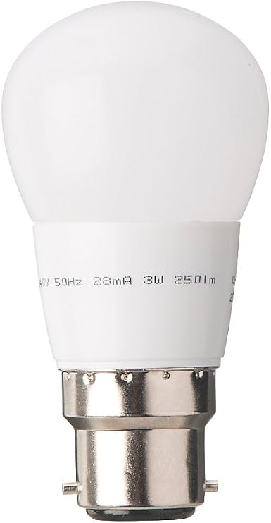 Pack of 3 Diall LED WARM WHITE STANDARD BAYONET CAP (B22) MINI GLOBE ...