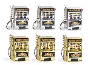 Amazon.com: Liberty Imports Set of 6 Mini Casino Lucky Slots Jackpot ...