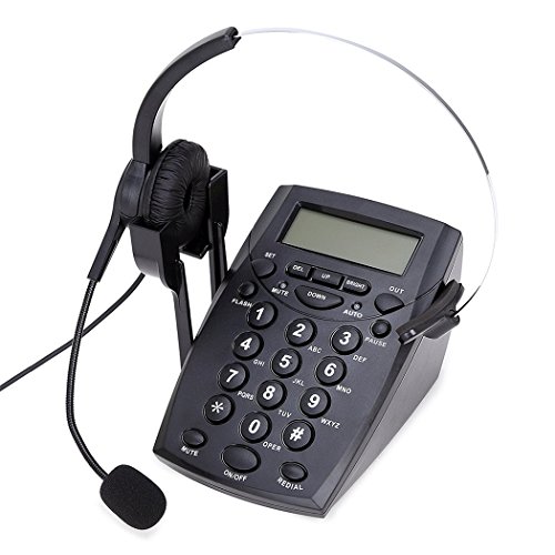 Buy Black Corded Dialpad, WeaKoo Call Center Dialpad with Headset For ...