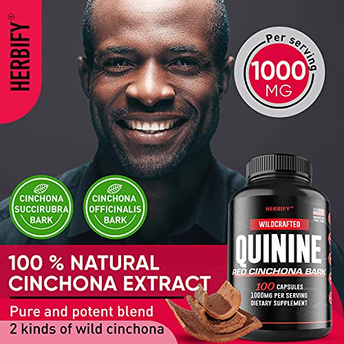 HERBIFY Quinine - Powerful Quinine Tablets - Red Cinchona Bark - Herbal ...