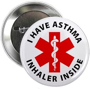 Amazon.com: ASTHMA ALERT INHALER INSIDE Medical Alert 2.25 Pinback ...