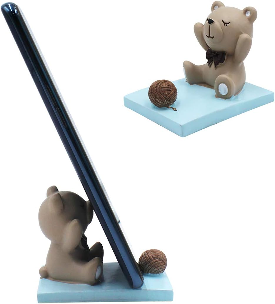 Amamcy Cute Polar Bear Cell Phone Holder Stand, Smartphone Desk Holder ...