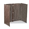 DermaPAD 4-Panel Wood Lattice Air Conditioner Screen - 60" H (Brown) in ...