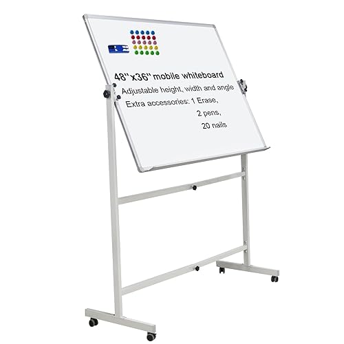 Max-officoo Magnetic Dry Erase Board with Stand 48"x36" Mobile ...