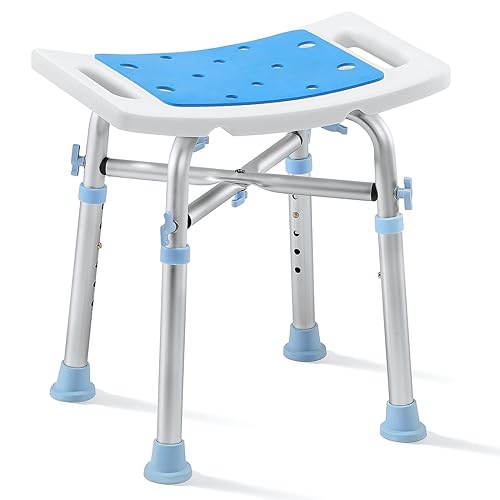 OasisSpace Heavy Duty Shower Chair 500lb, Padded Bath Seat with 6 ...